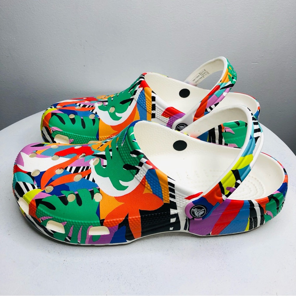 Crocs Classic Retro Resort Rare Tropical Print Unisex… - Gem